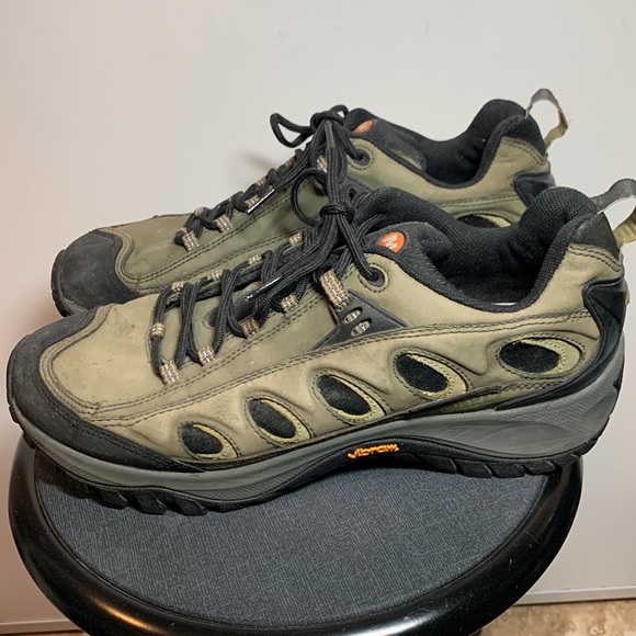 Merrell | Shoes | Merrell Mens Continuum Vibram Hiking Shoes Mossy ...